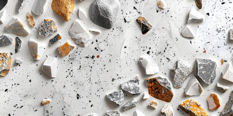 Textured Terrazzo Surface with Small Fragments in Varying Shades and ...