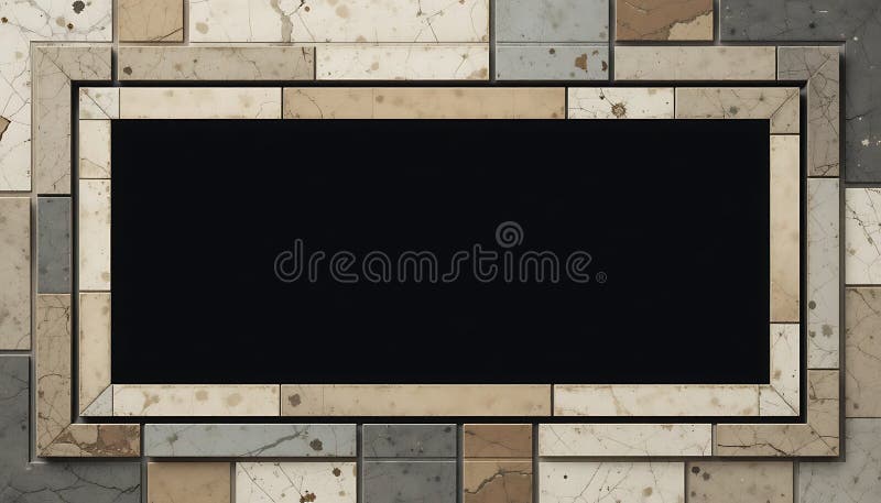 Textured Tile Frame with Black Center Provides Neutral Display ...