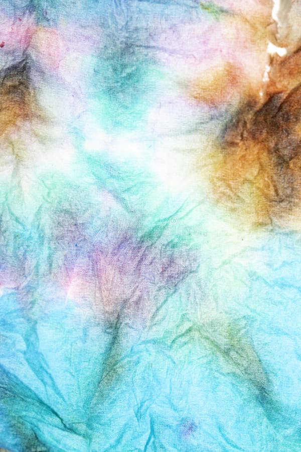 Textured Tissue Tie-Dye Watercolour Rainbow Paint Background Stock ...