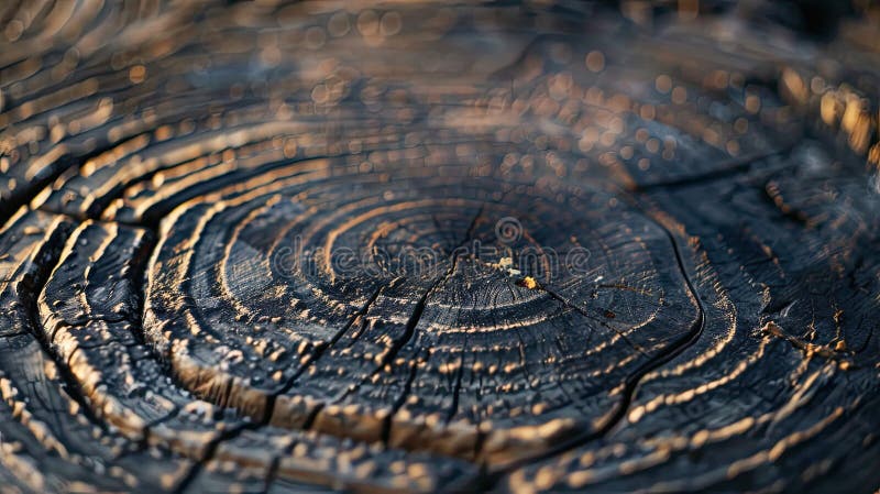 Textured Tree Ring, Very Close Up Stock Illustration - Illustration of ...