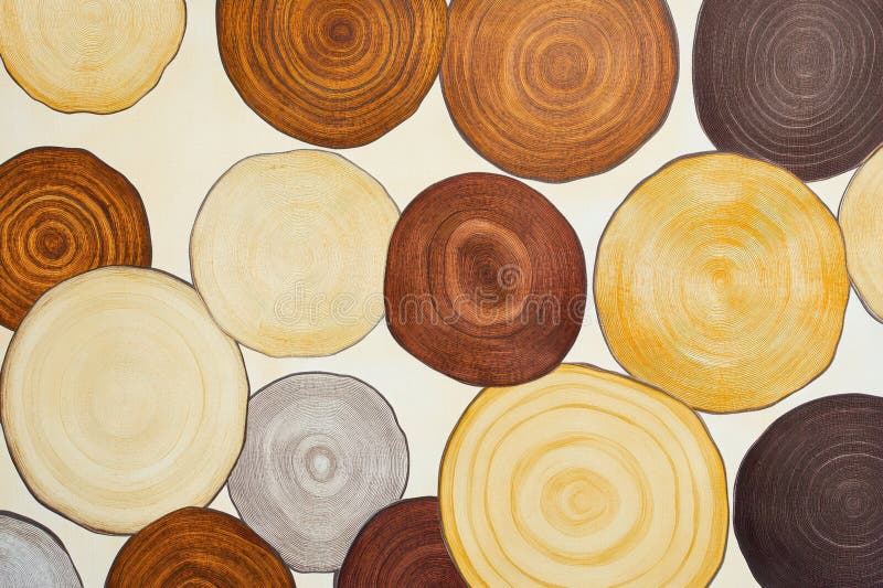 Textured Tree Rings: Natural Patterns in Rustic Earth Tones Stock Image ...