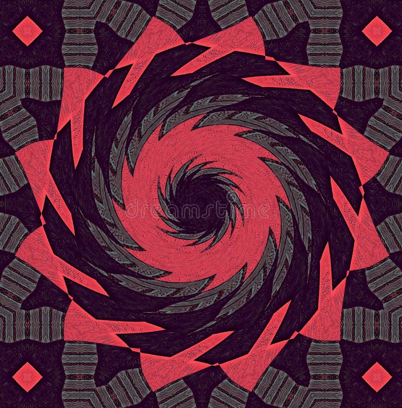 Textured Twist in Red and Dull Grey Arrows Stock Illustration ...