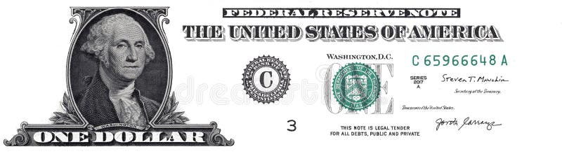 Elements of 1 US Dollar Banknote Stock Image - Image of abstract ...