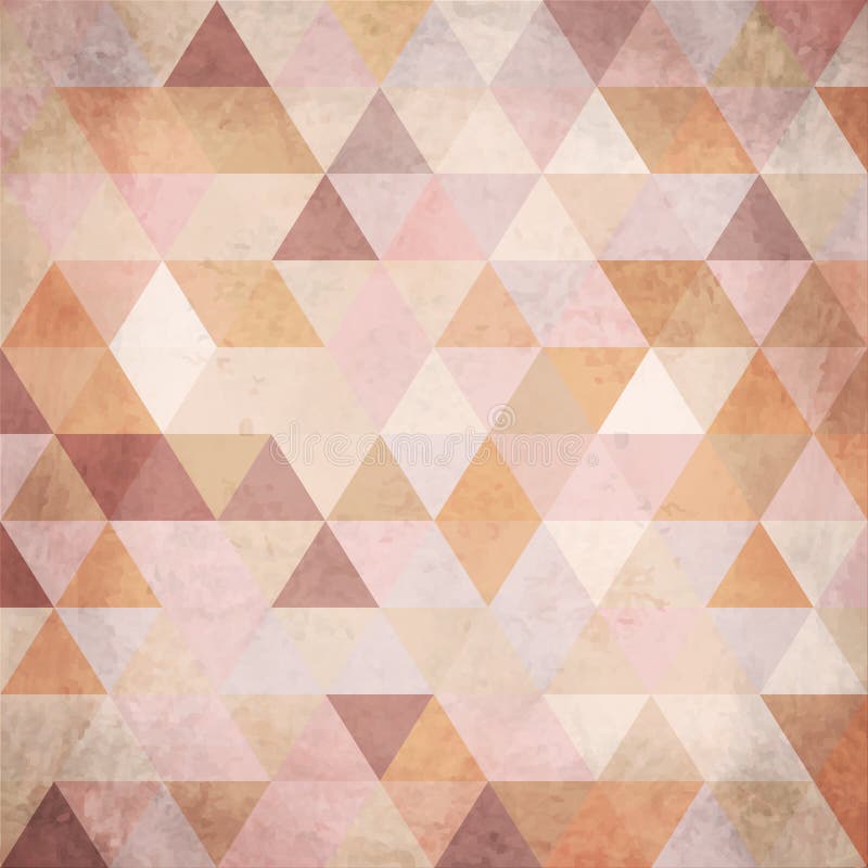 Textured Vintage Pink Vector Triangles Background Stock Vector ...