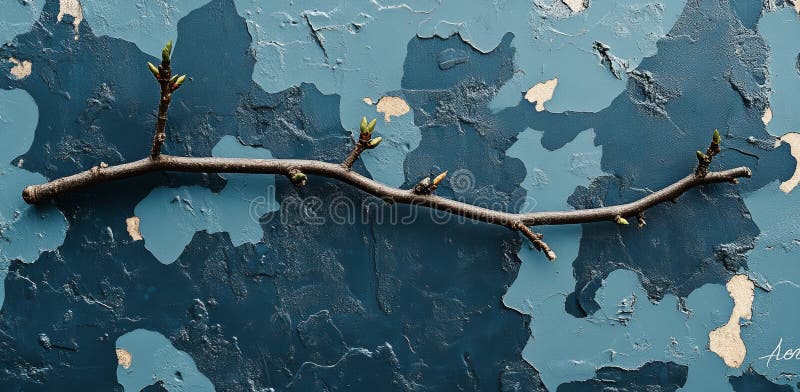 A Textured Visual Representation of Tree Branches Layered Over ...