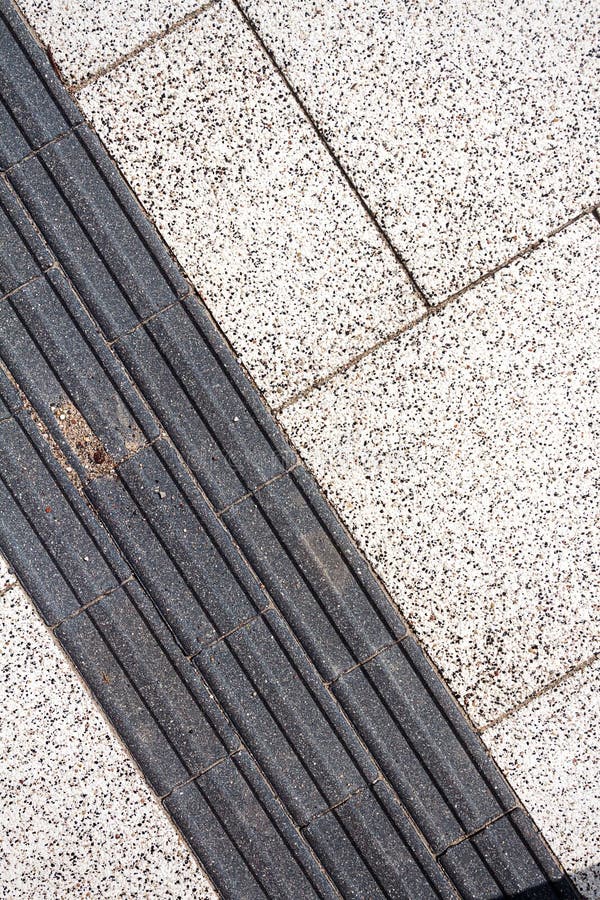 Textured Walkway for Blind People Stock Photo - Image of footpath ...
