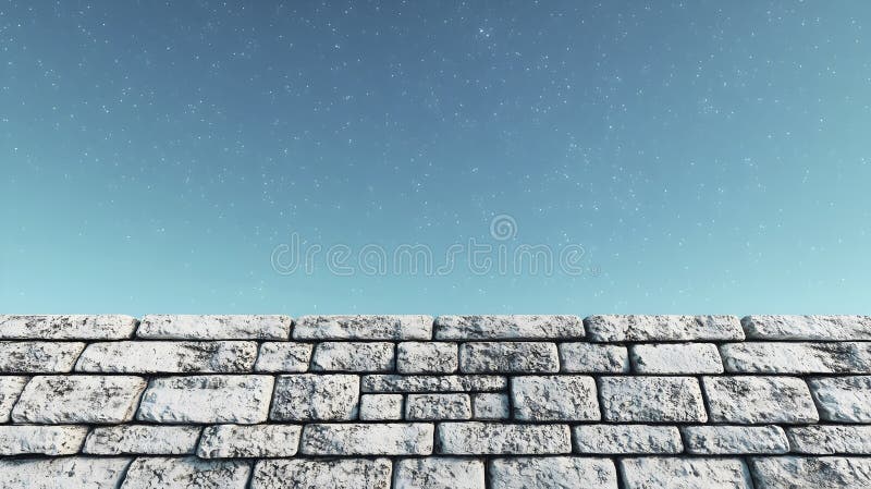 Textured Wall Against Clear Blue Sky Stock Illustration - Illustration ...