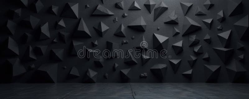 Textured Wall Backdrop with Black Acoustic Foam Pyramids, Noise, Black ...