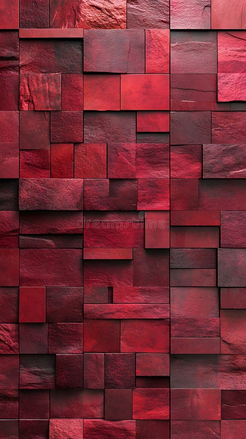 A Textured Wall Composed of Multiple Rectangular Panels in Various ...