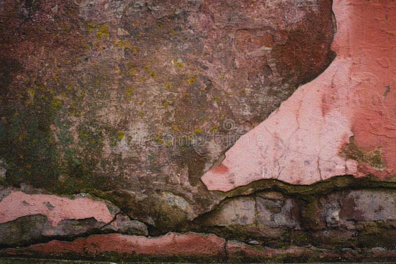 A Textured Wall with Crumbling Plaster and Dampness Stock Image - Image ...