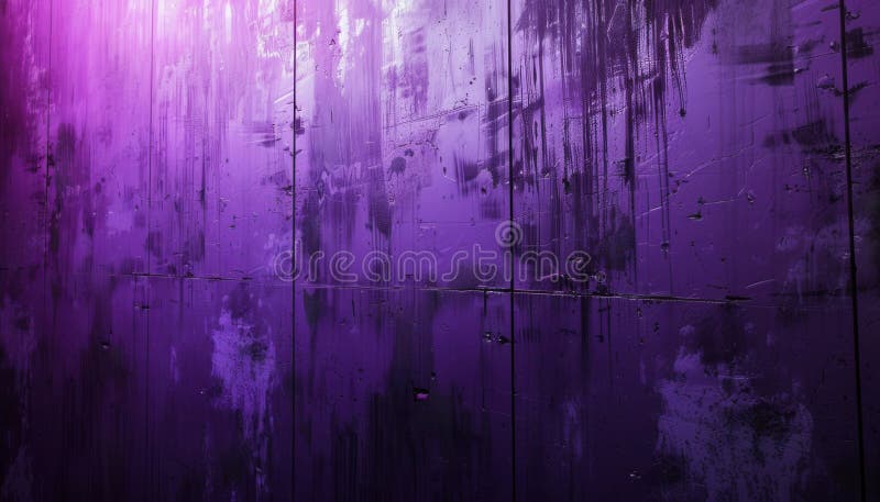 Abstract Purple Wall with Paint Drips and a Textured Finish Under Dim ...