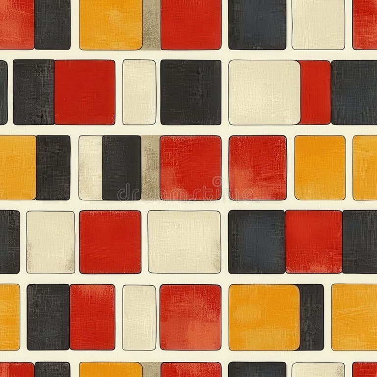 Textured Wall Featuring an Intricate Pattern of Squares Creating a ...