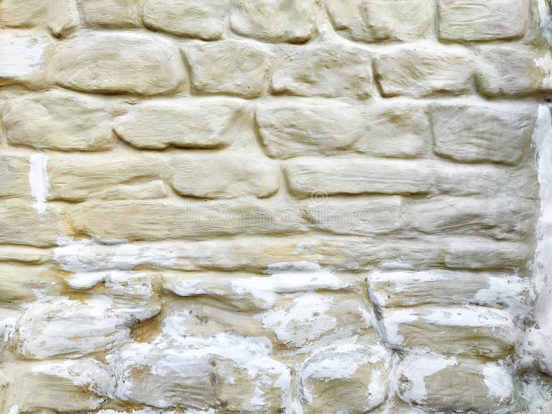 Textured Wall Featuring Natural Stone Patterns and Whitewashed Sections ...