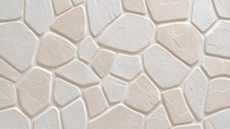 Textured Wall Featuring Smooth Lightcolored Stones Creating an Elegant ...