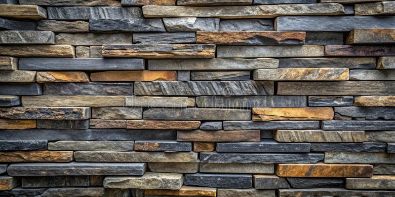 A Textured Wall of Multi-hued Stone Blocks, Showing a Striking Array of ...