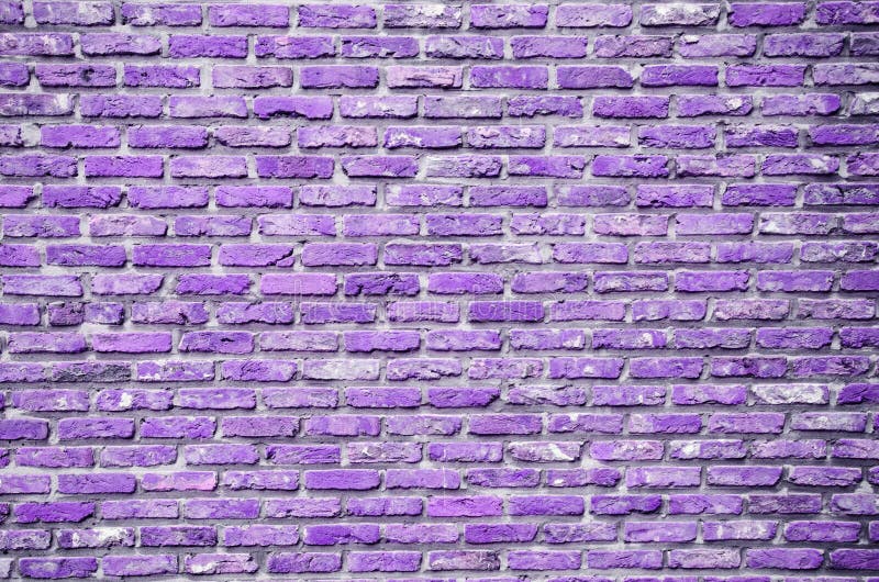 Textured Wall of Purple Bricks, Detailed Background Stock Image - Image ...