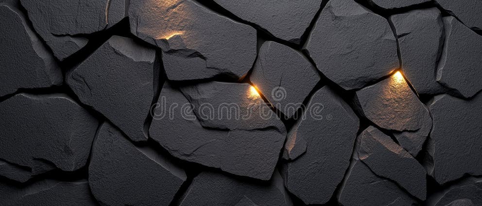A Textured Wall with a Rough Surface and Two Small Lights. Stock Photo ...