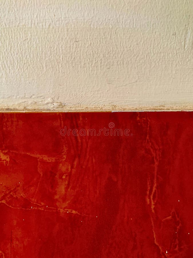 Textured Wall Surface with Red and Beige Color Contrast Stock Image ...