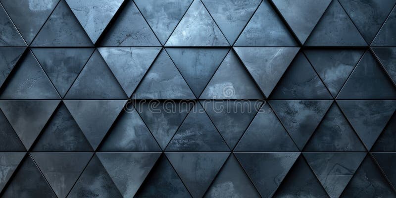 A Textured Wall of Triangular Stone Tiles in Muted Tones Creates a ...