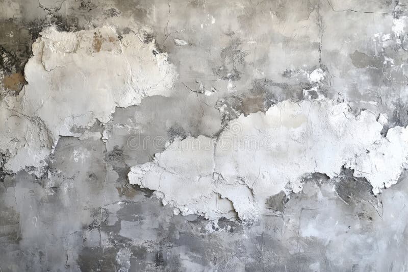 Textured Wall with White Plaster Patches and Gray Background Stock ...