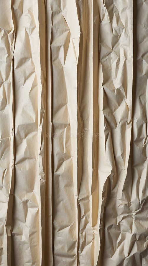 Crumpled Wallpaper Texture Showcasing Intricate Folds in Neutral Tones ...