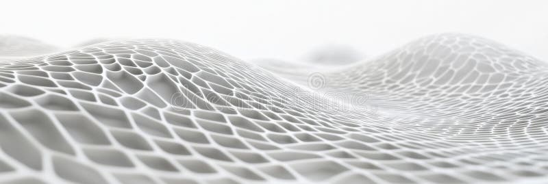 Textured Wave Pattern Resembling White Mesh in an Abstract Landscape ...