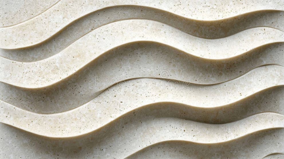 Textured Wave Pattern Stone Wall Design Stock Illustration ...