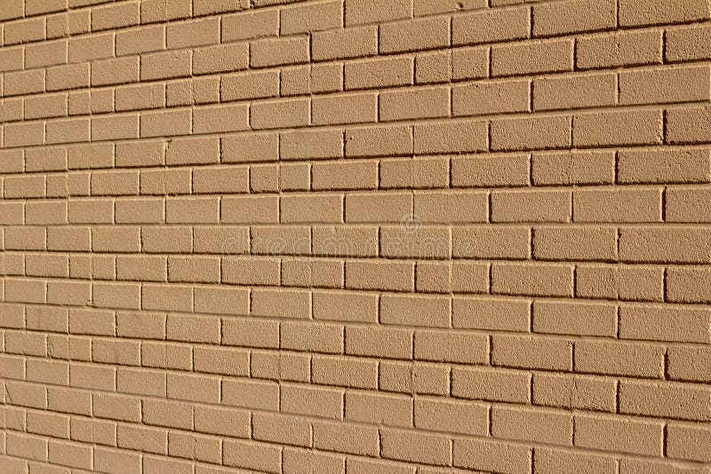 Textured Weathered Tan Color Brick Wall Background in Running Bond ...