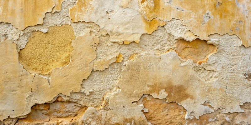 Textured Weathered Wall Surface with Flaking Paint and Stone ...