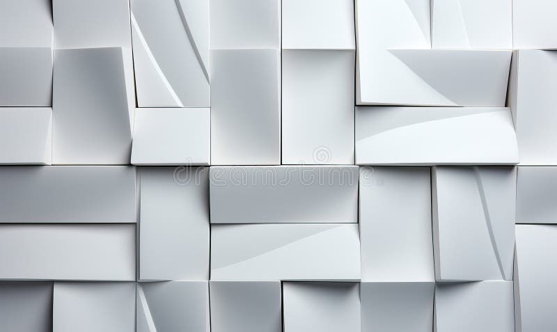 Textured White Background of Rectangles of Different Sizes. Stock ...