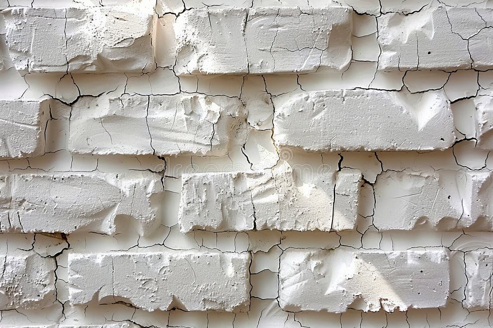 Textured White Brick Wall with Light Rays and Shadows for Modern Design ...