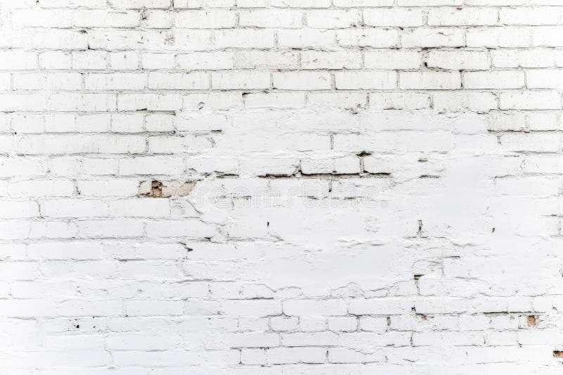A Textured, White Brick Wall with Slight Imperfections, Creating a ...