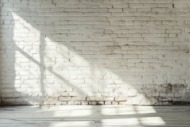 A Textured, White Brick Wall with Slight Imperfections, Creating a ...