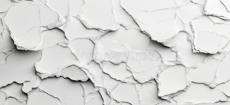 Textured White Cracked Surface with Peeling Paint and Rough Details ...