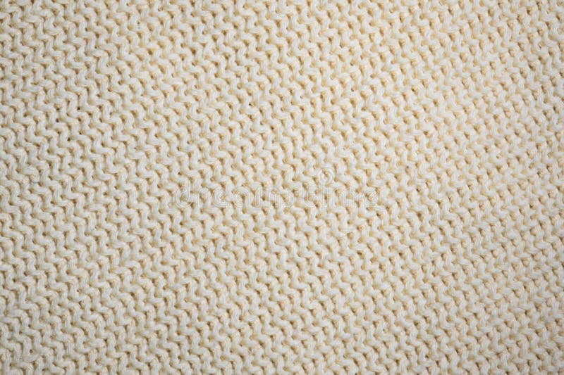 Textured White Creamy Knitted Fabric with a Soft, Cozy Finish Stock ...