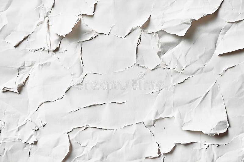 Textured White Crumpled Paper Background with a Vintage and Distressed ...