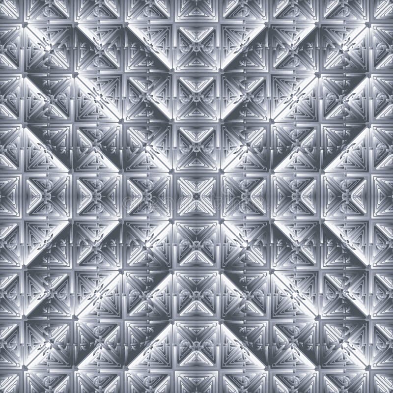 Textured White 3d Vector Seamless Pattern. Geometric Grunge Surface ...