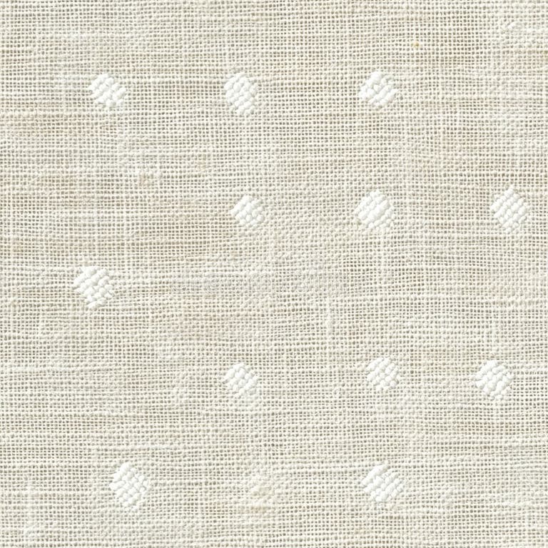 Textured White Fabric with Woven Dot Patterns and Subtle Grid Design ...