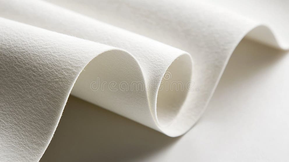 Textured White Felt Paper White Paper with a Felt-like Texture ...