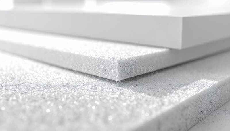 Textured White Foam Sheets, Interior Design Material Sample with ...