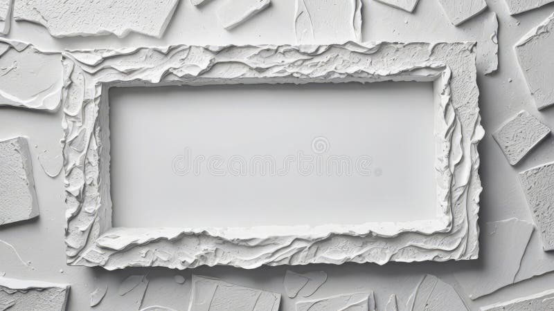 Textured White Frame on Abstract Background, Representing Modern ...