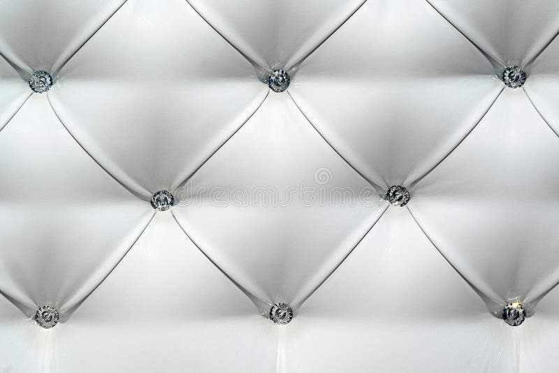 Textured White Leather Sofa Cover With Diamonds Stock Photo - Image of ...