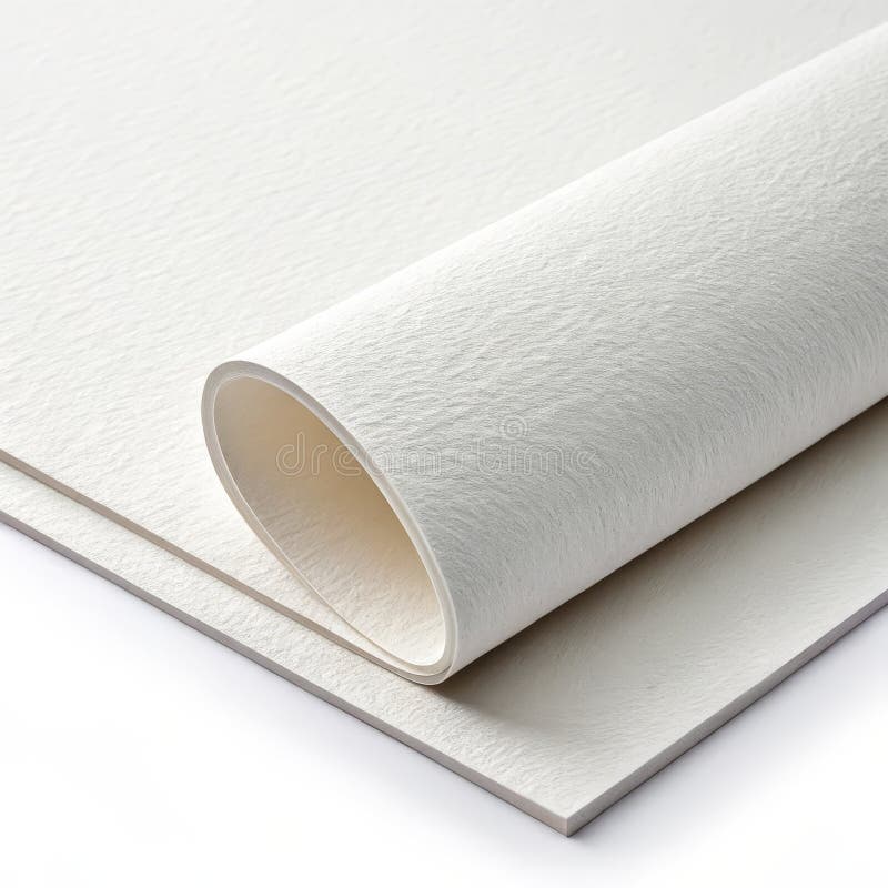 Textured White Paper Roll on White,art Supplies , Crafting Stock ...