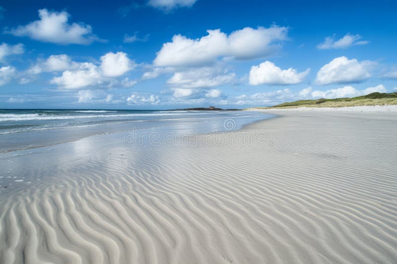 Textured White Sand with Rippling Patterns from Wind, a Fine, Natural ...