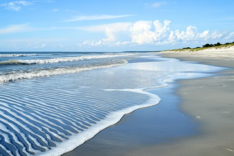 Textured White Sand with Rippling Patterns from Wind, a Fine, Natural ...
