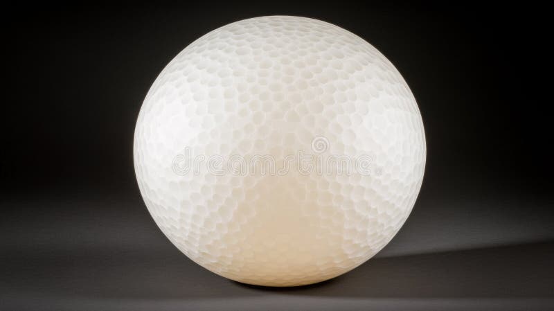 Textured White Sphere on Dark Background with Light Reflection Stock ...