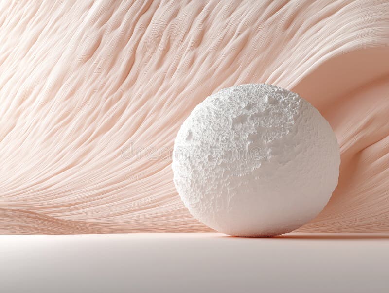 Textured White Sphere Resting Stock Image - Image of contemporary ...