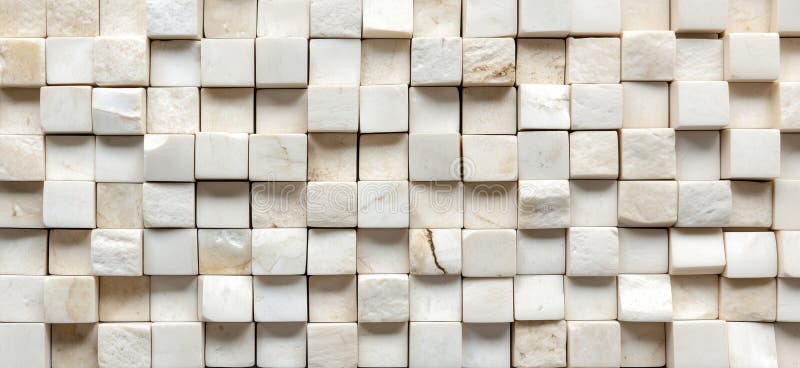 Textured White Stone Cubes Arranged in a Grid Pattern Showcasing ...