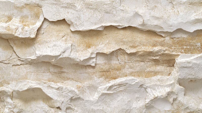 Textured White Stone Surface with Layered Patterns and Natural ...