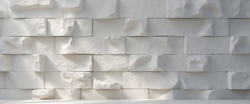 Textured White Stone Wall with Irregular Blocks Stock Photo - Image of ...